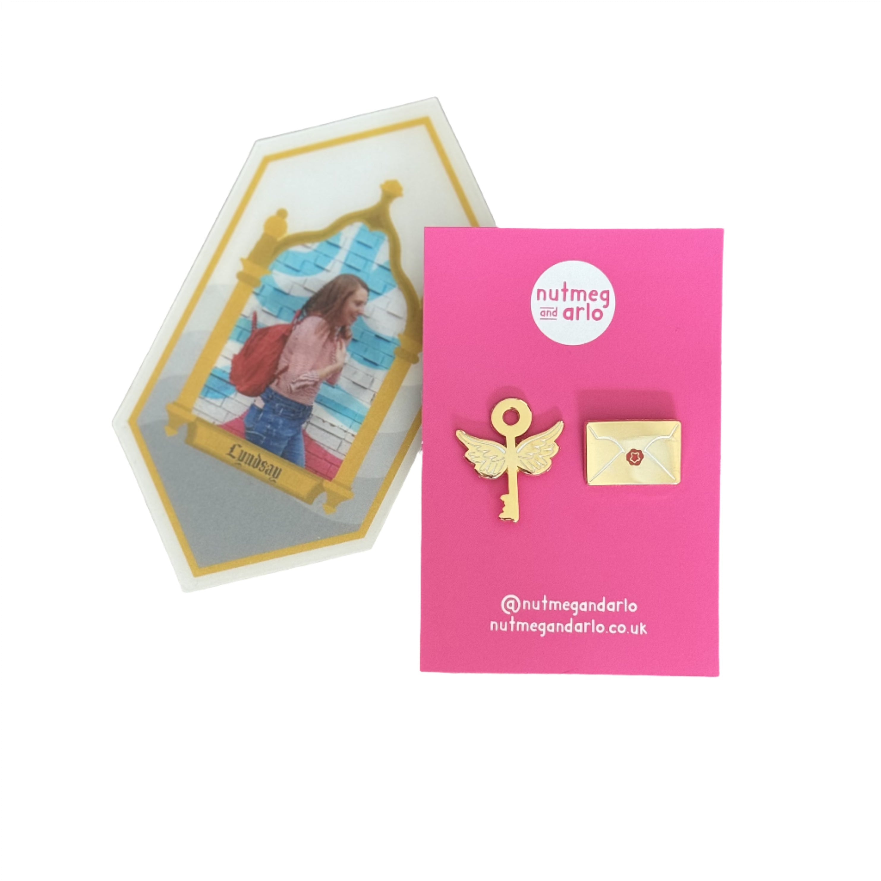 Acceptance Letter/Winged Key Pin Set – Magic, Delivered