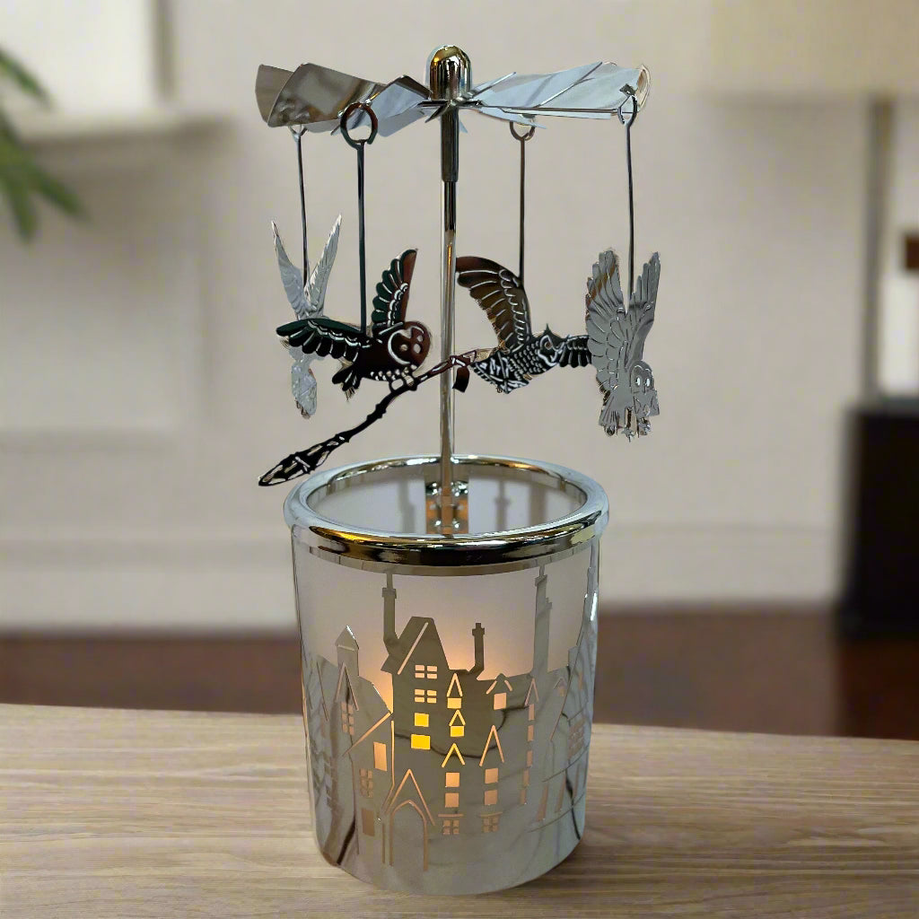 Spinning Owl Candle Holder – Magic, Delivered
